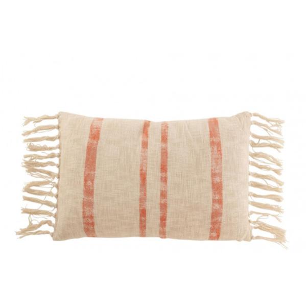 Coussin Emma Carre Cotton Orange Large - L 40 x l 60 x H 10 cm | Leroy ...