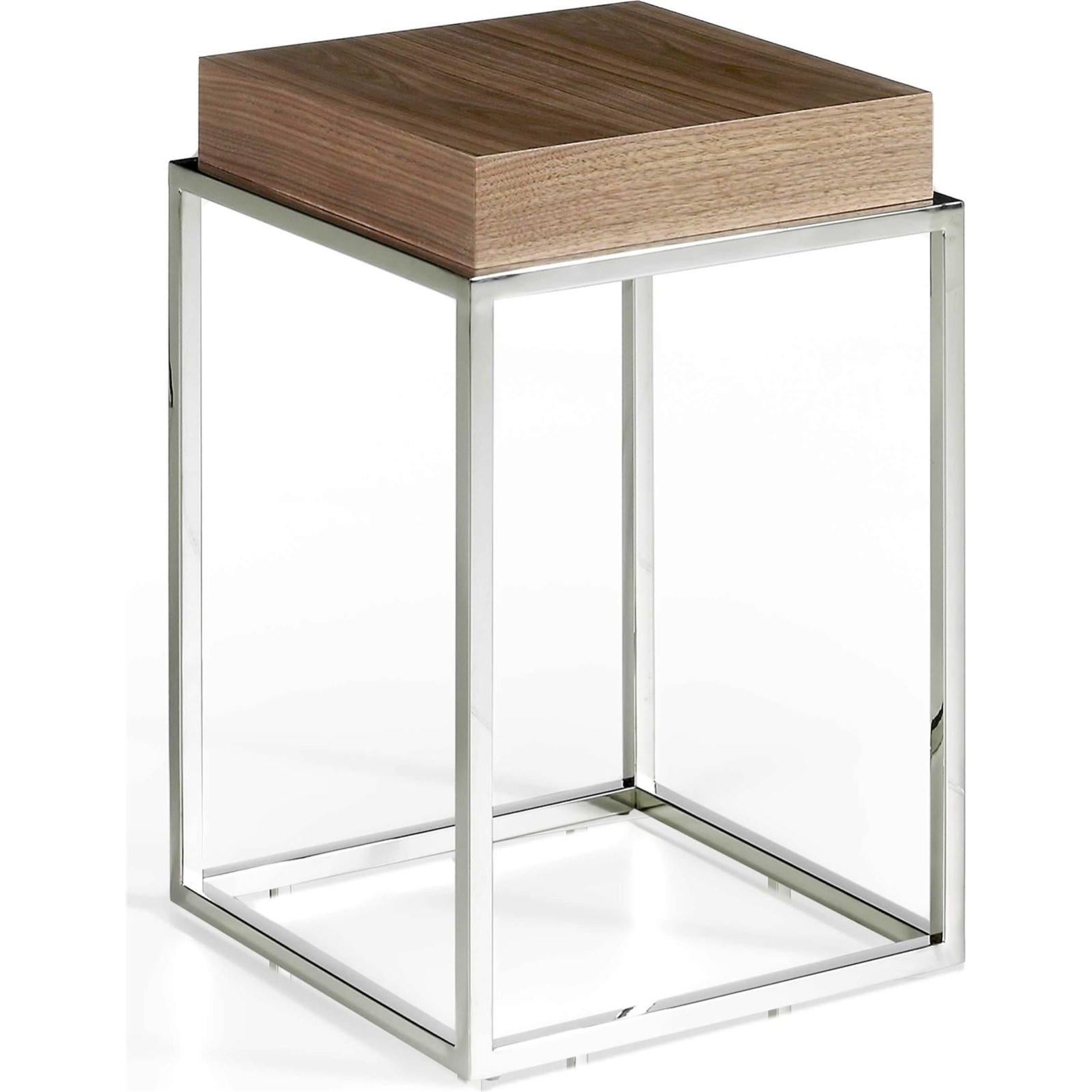 Table auxiliaire bois structure acier inoxydable | Leroy Merlin