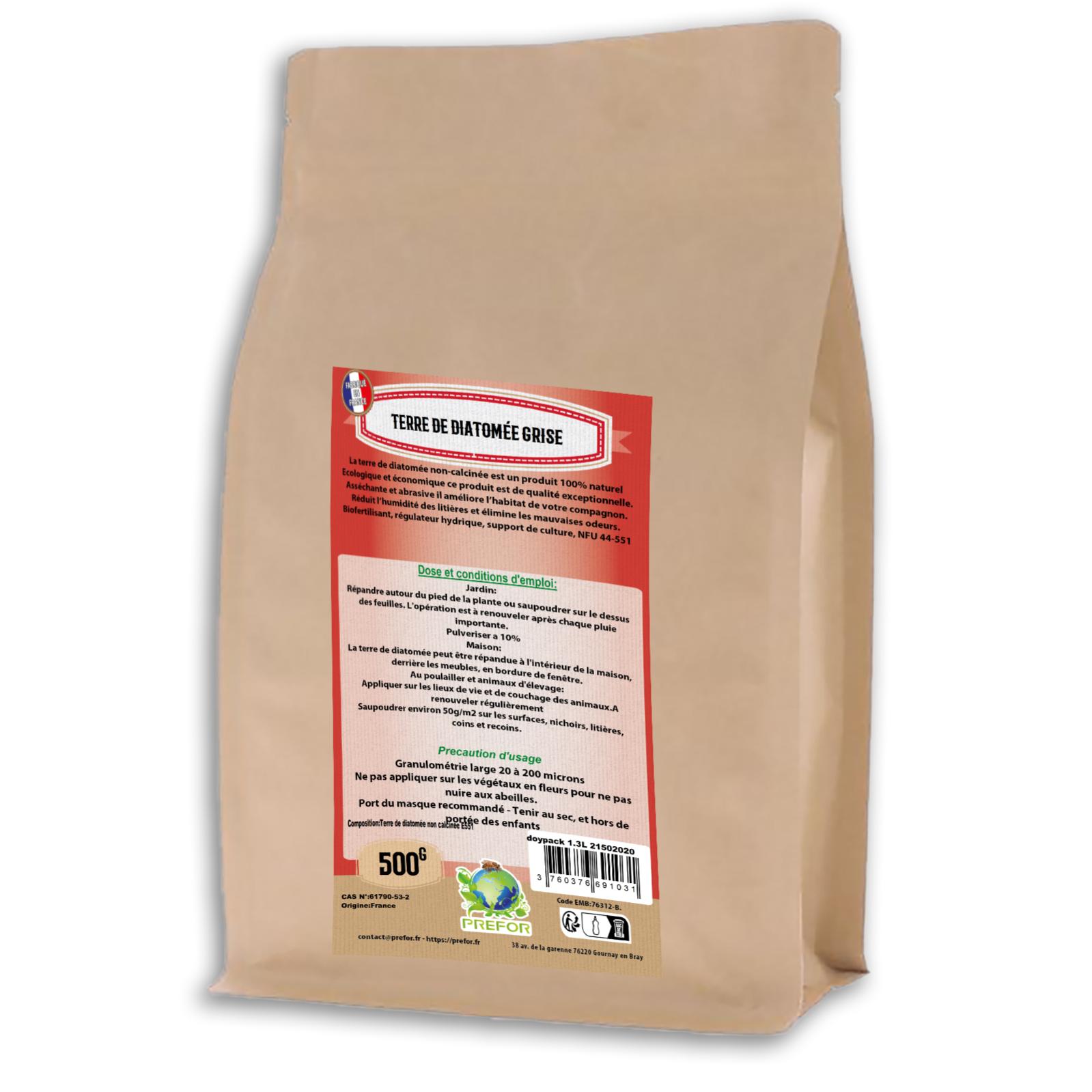 Terre de diatomée GRISE Doypack 1.3L 500g | Leroy Merlin