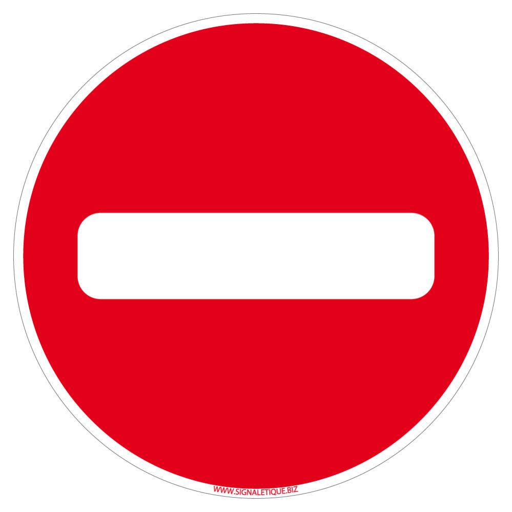 Panneau Sens Interdit Diamètre 250 mm Matière PVC | Leroy Merlin