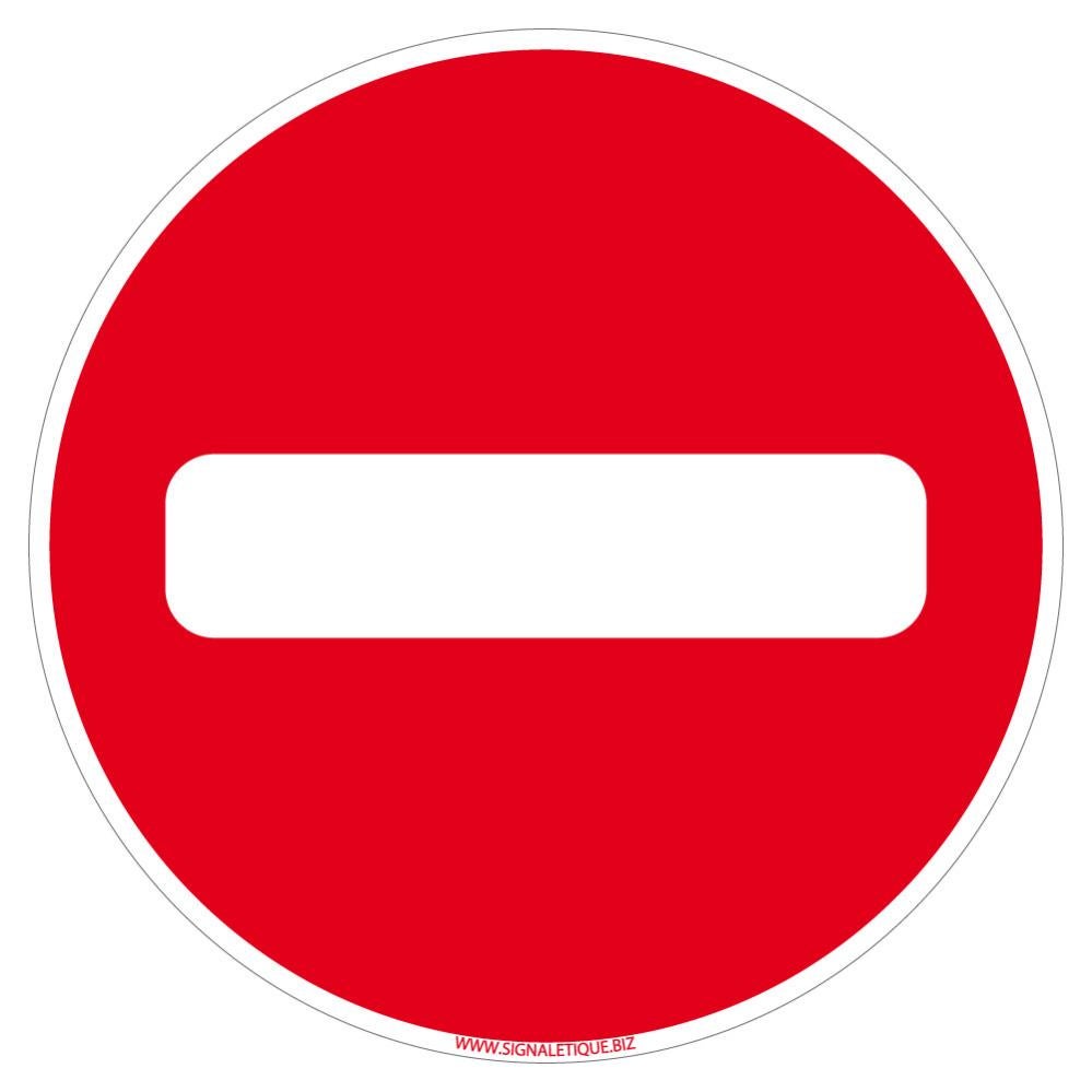 Panneau Sens Interdit Diamètre 125 mm Matière Aluminium | Leroy Merlin