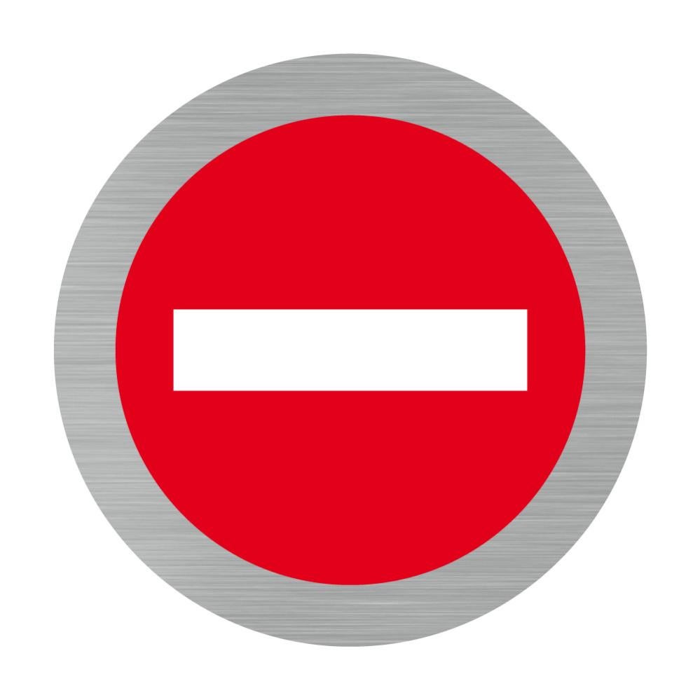 Pictogramme SENS INTERDIT (Q0189) Diamètre 76 mm Matière Adhesif ...