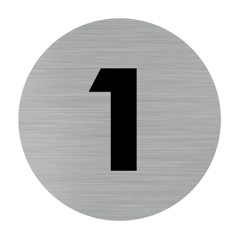 Pictogramme chiffre 1 (Q0304) Diamètre 76 mm Matière Adhesif | Leroy Merlin