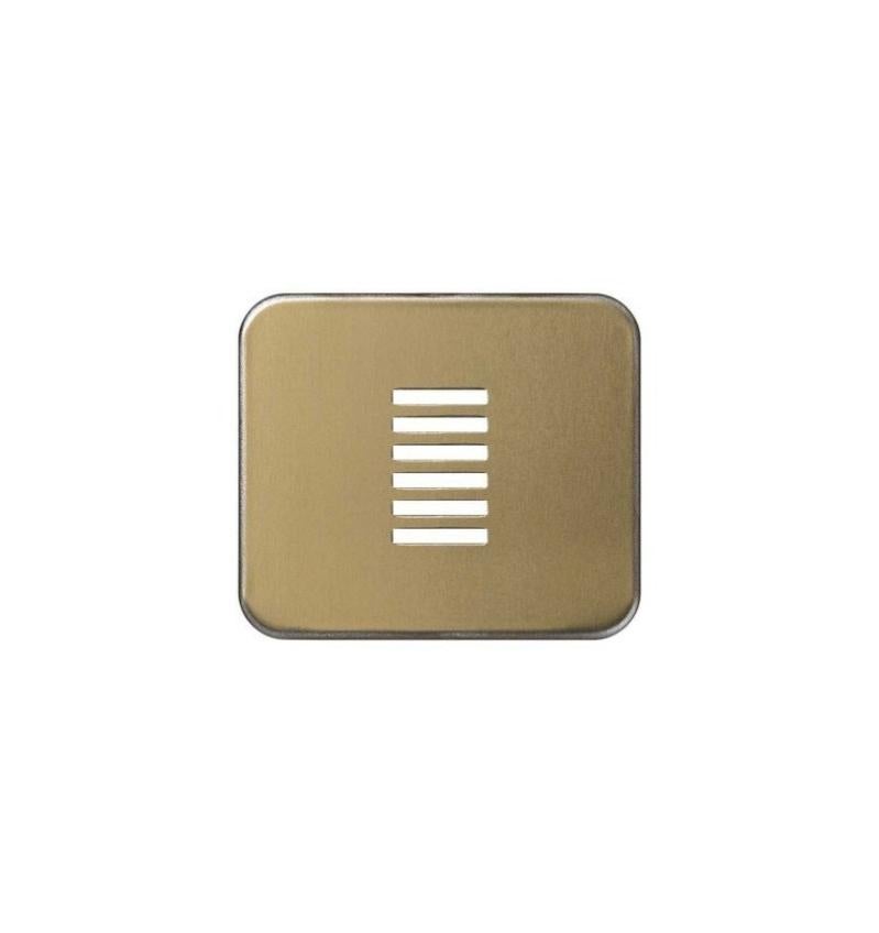 Plaque Simon 75 pour sonnette bi-tension 0 en bronze - SIMON | Leroy Merlin