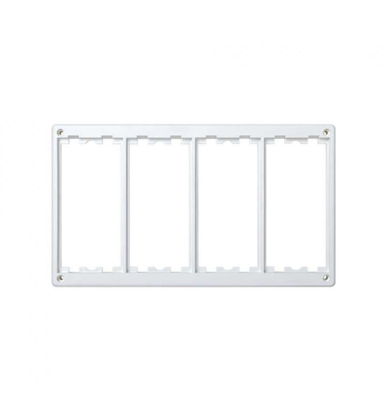 Cornice Portameccanismi CIMA con 4 Moduli Bianco Neve - SIMON | Leroy ...