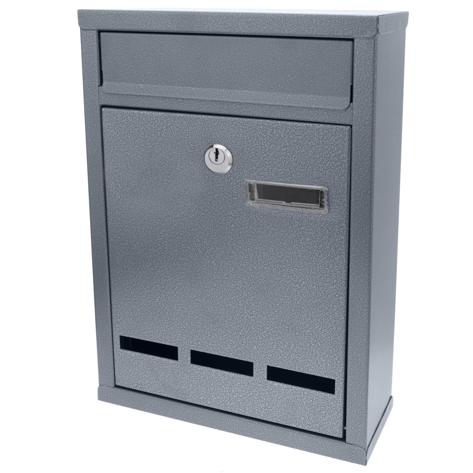 Buzón metálico para cartas de color gris | Leroy Merlin