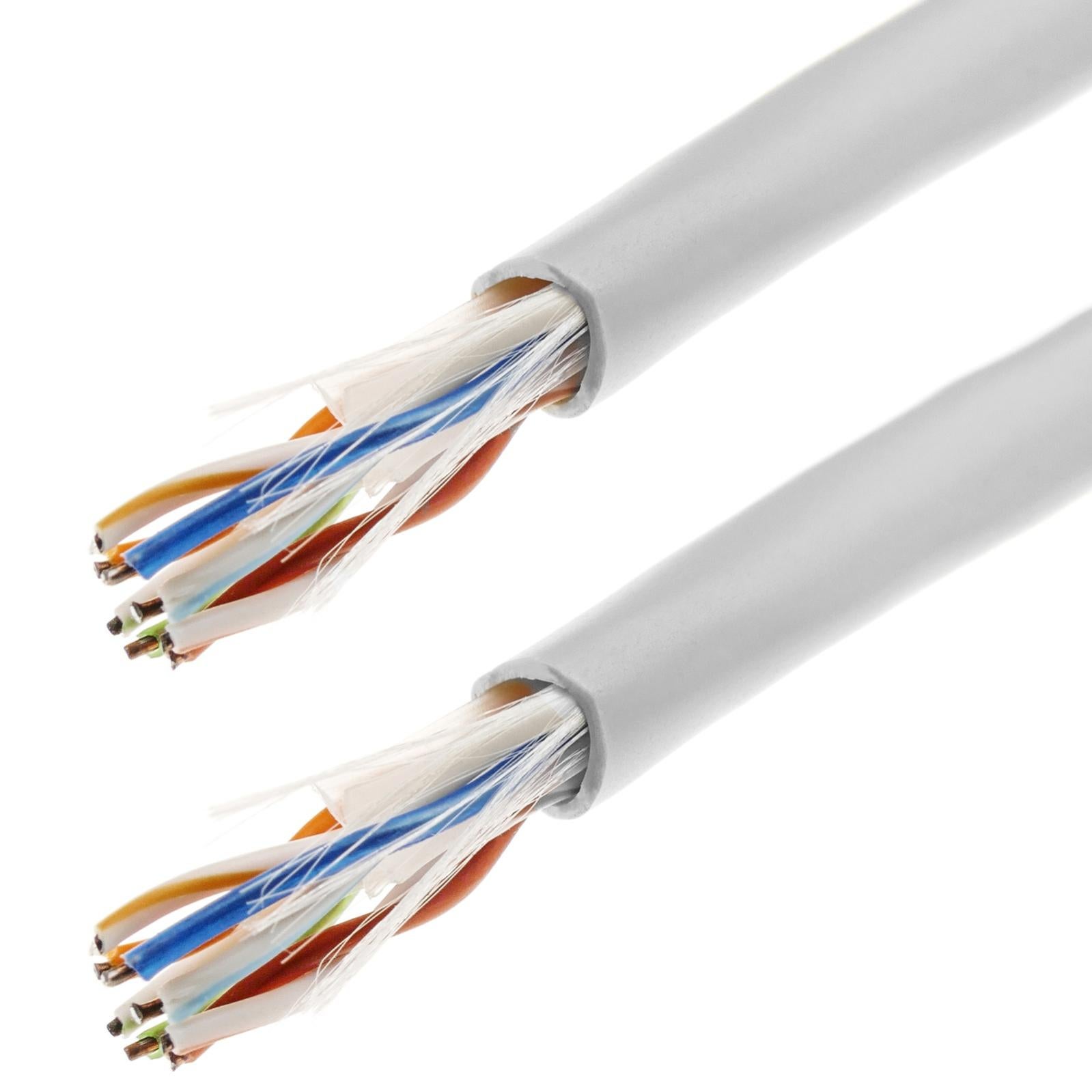 Bobine de câble catégorie 6 UTP 24AWG CCA rigide couleur blanche 100m ...