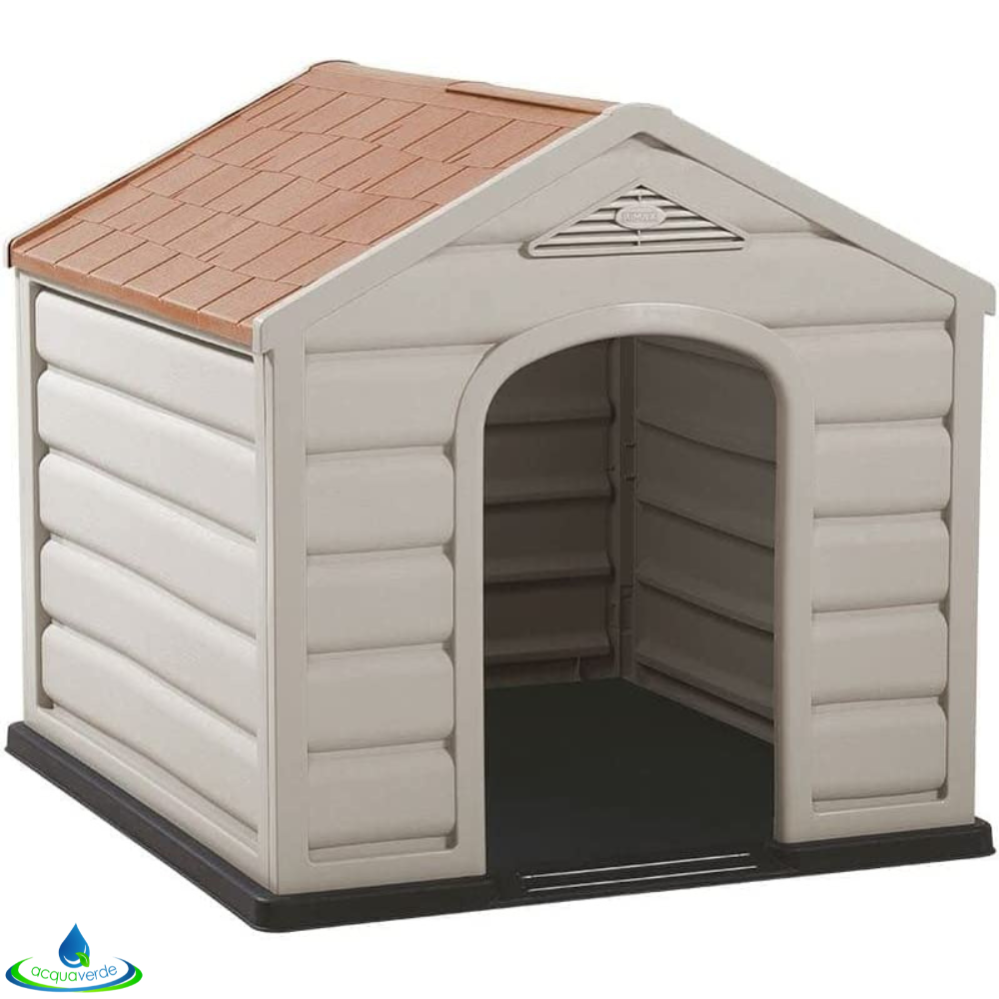 CUCCIA PER CANI TAGLIA MEDIA IN PVC RESINA DA ESTERNO cm 61x68x58 BEIGE ...