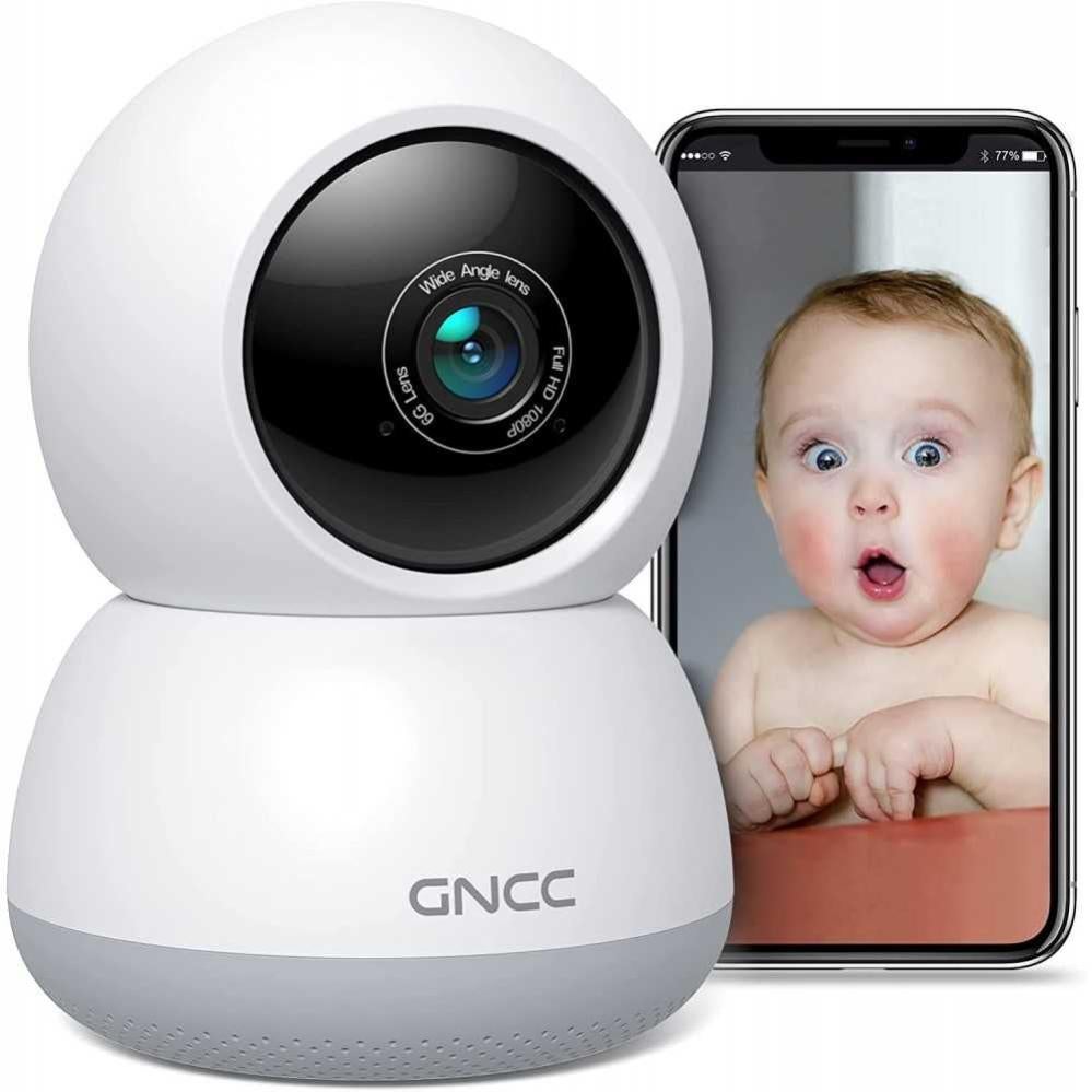 P2 - GNCC Caméra de surveillance WIFI, 1080P vision nocturne et audio ...