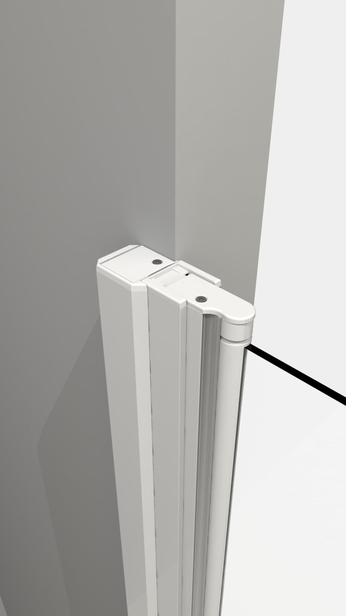 Profilé de fixation latérale pour paroi de douche blanc côté aimant ...