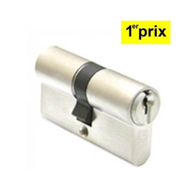 Cylindre nickelé série C prix attractif (3 clés) | Leroy Merlin