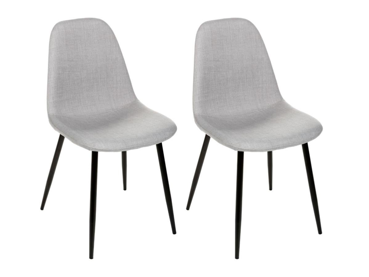 Lot de 2 chaises Tyka Karel - gris - Atmosphera | Leroy Merlin