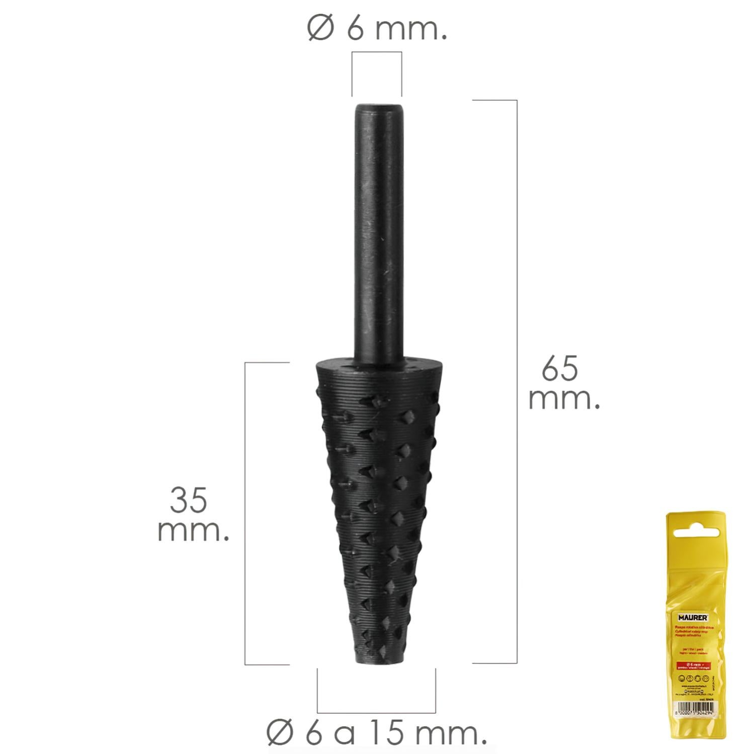 RASPA ROTATIVA CONICA MAURER | Leroy Merlin