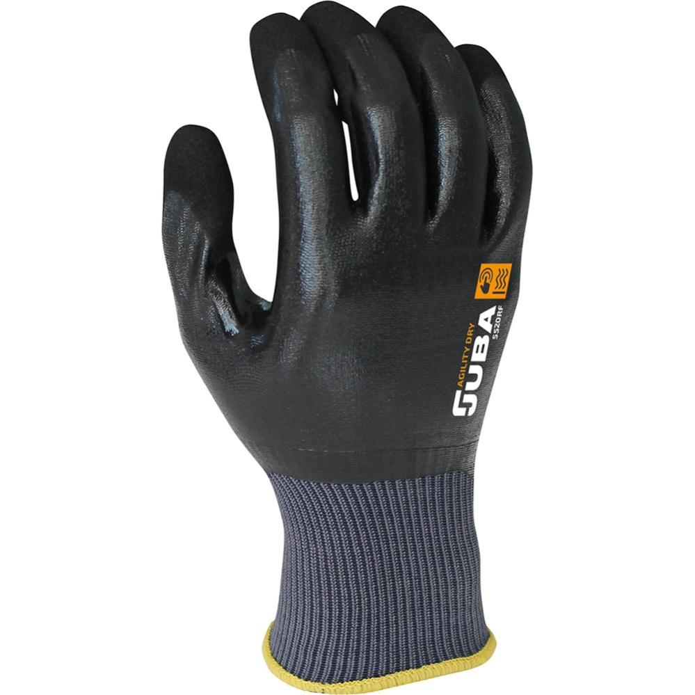 Gant de travail nylon/nitrile noir taille 8 juba | Leroy Merlin