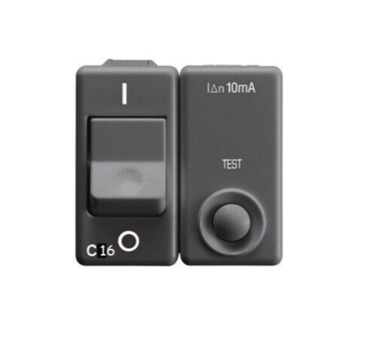 GEWISS GW21439 INTERRUPTEUR THERMIQUE AUTOMATIQUE 1P+N C16 IDN 10MA 230V 3KA SY / BK | Leroy Merlin