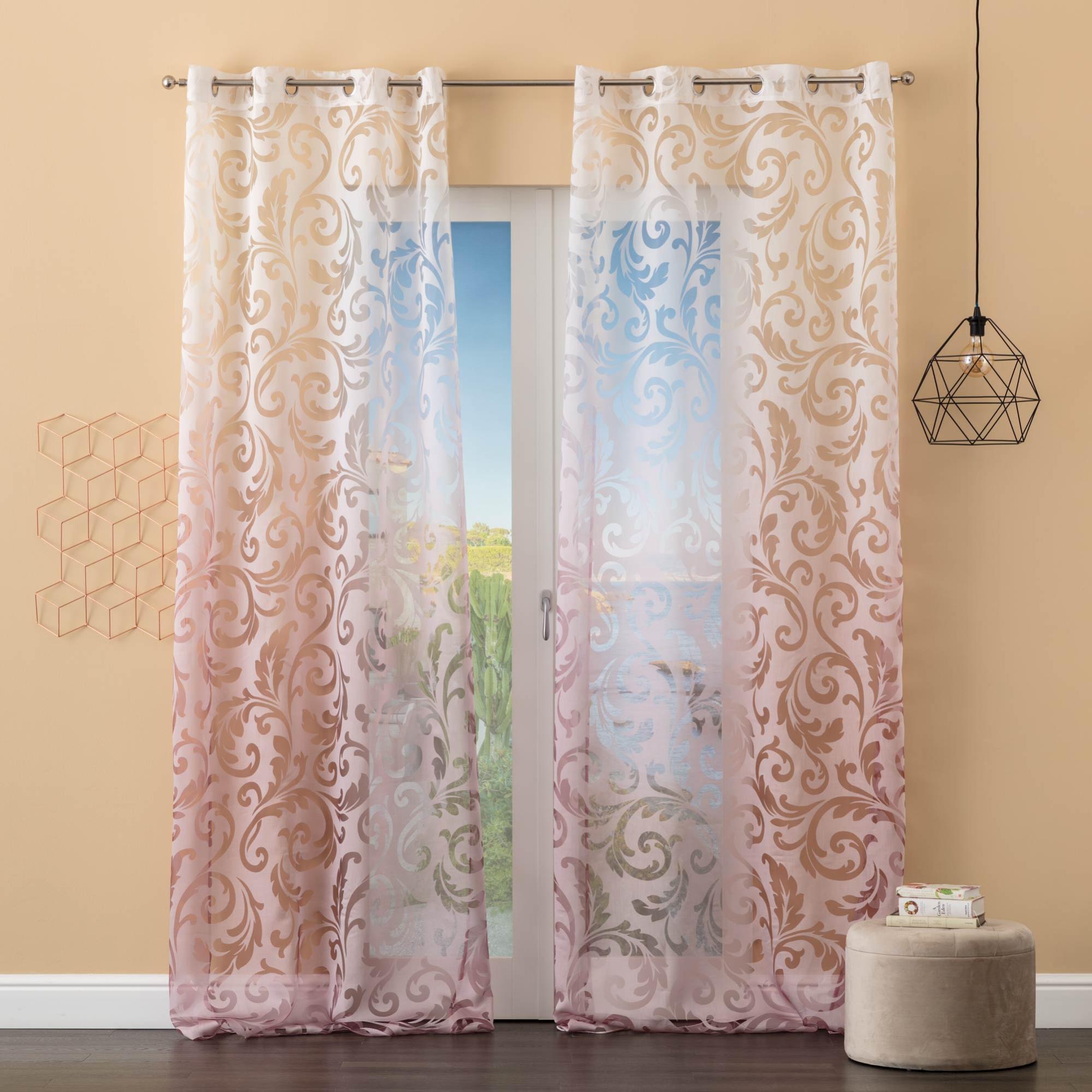 Tenda per interni Finestra Balcone, Tenda con Occhielli Tenda a ...