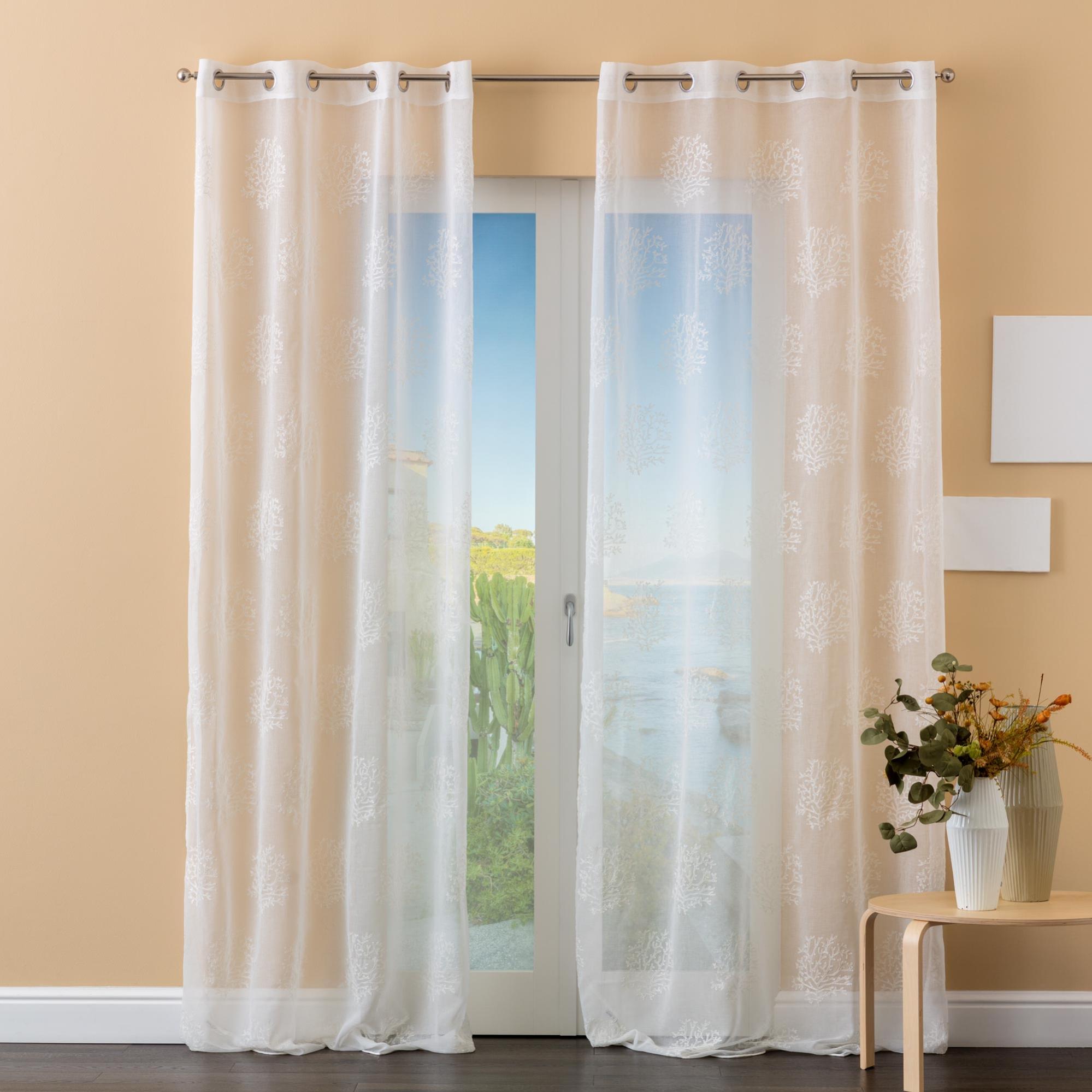 Tenda per interni Finestra Balcone, Tenda con Occhielli Tenda a ...