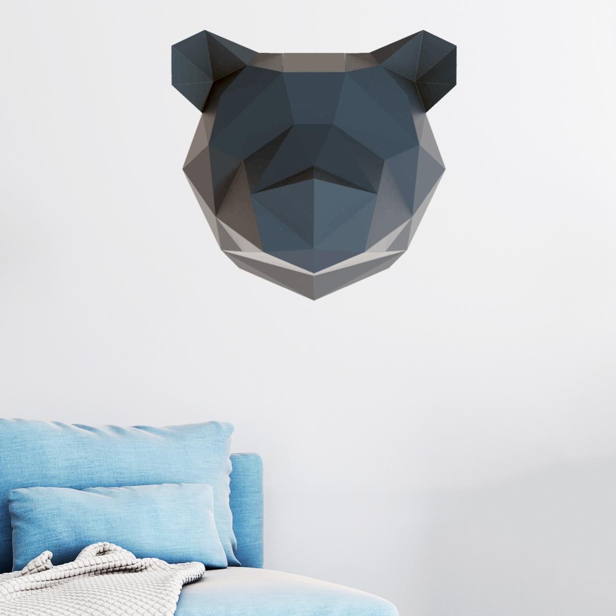 Adesivo origami 3D orso nero - Sticker adesivo - adesivi murali ...