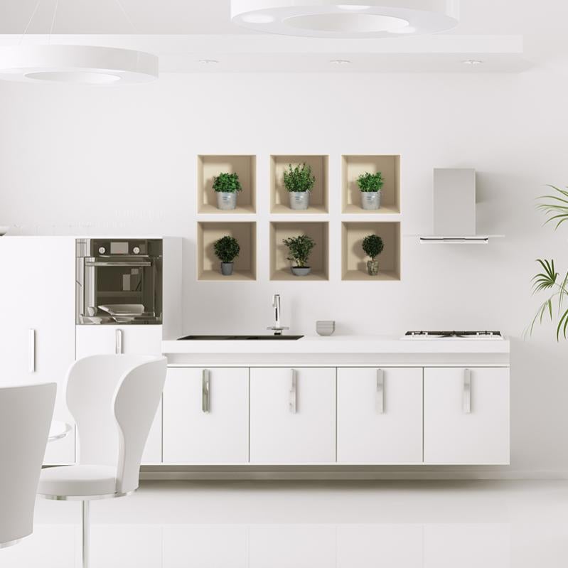 Pack di 6 adesivi 3D Le erbe e mini-albero - Sticker adesivo - adesivi ...