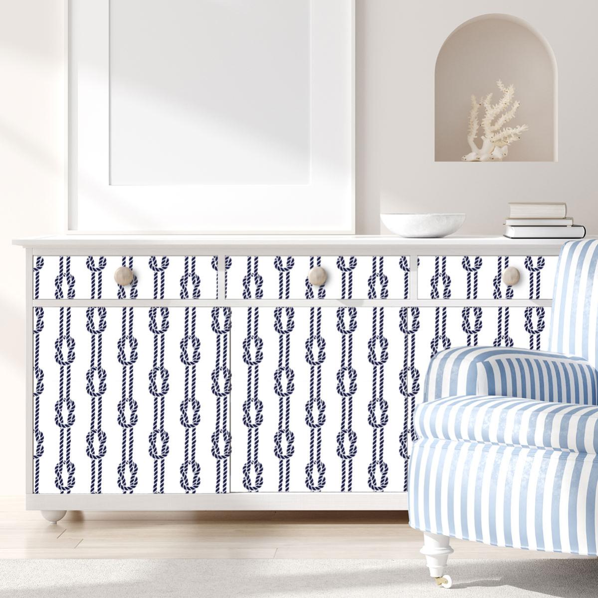 Sticker meuble marin cordes de bateau 60 x 90 cm | Leroy Merlin