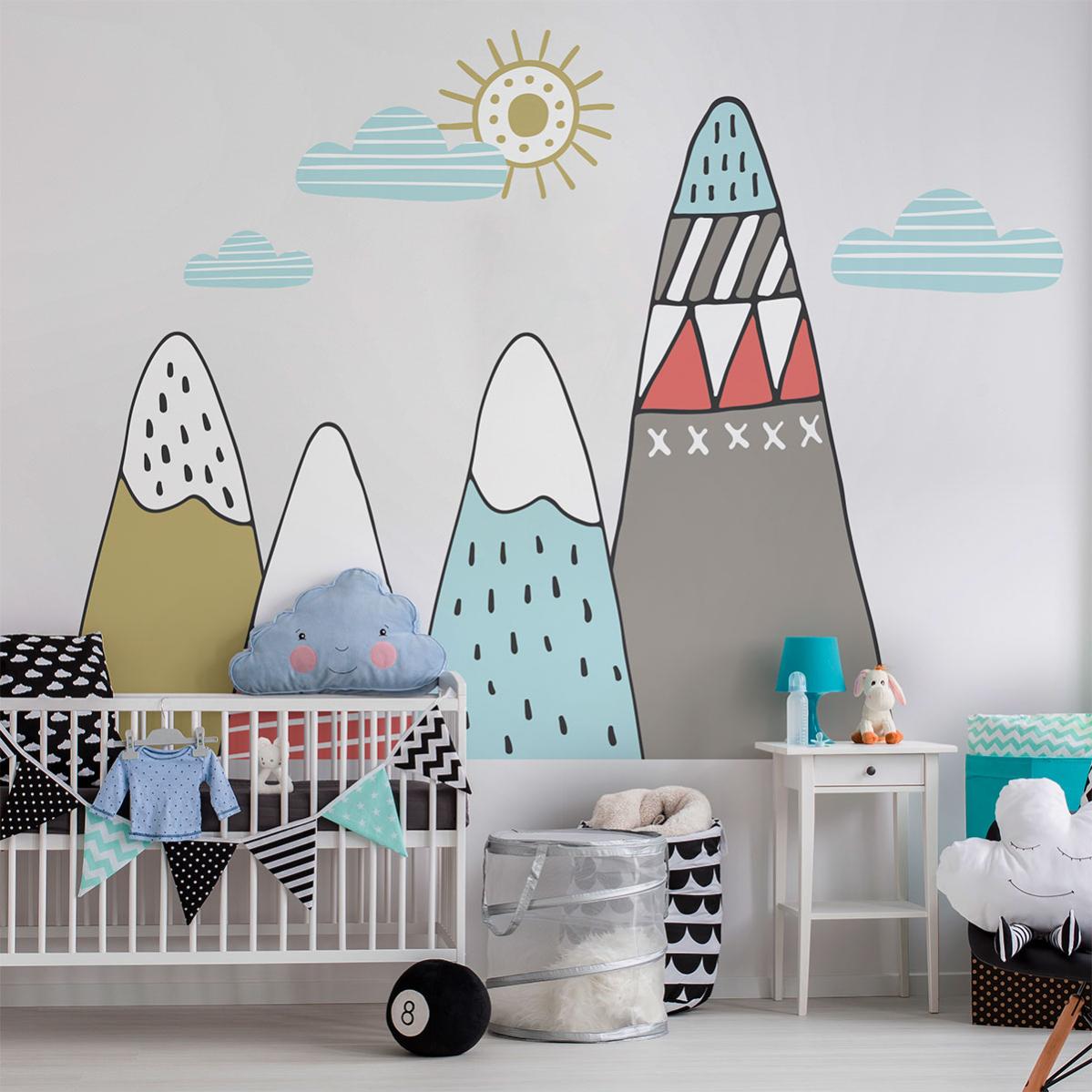 Stickers muraux enfants - Décoration chambre bébé - Autocollant Sticker ...