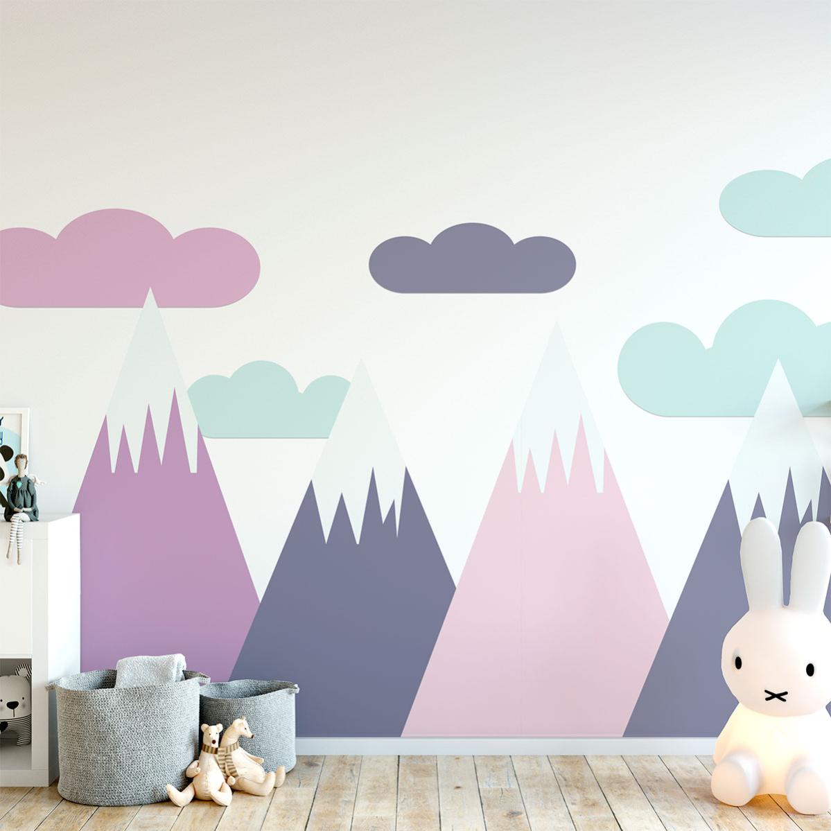 Stickers enfant montagnes scandinaves simka 100 x 150 cm | Leroy Merlin