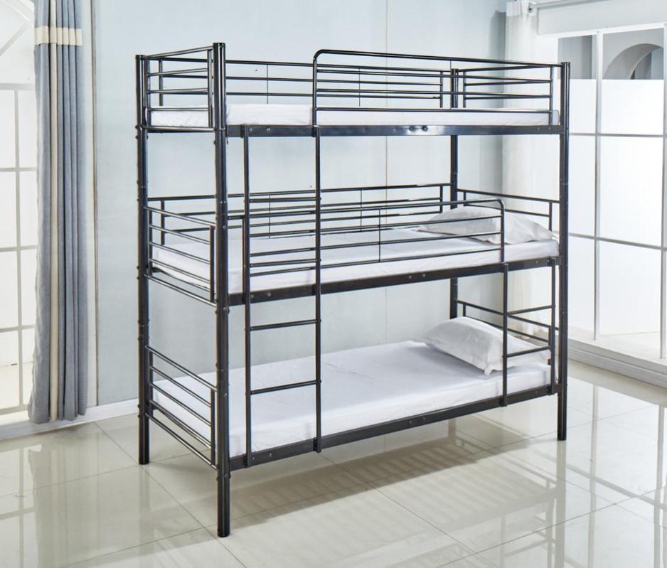 Litera triple de estructura de metal color negro, 215x200x97cm | Leroy ...