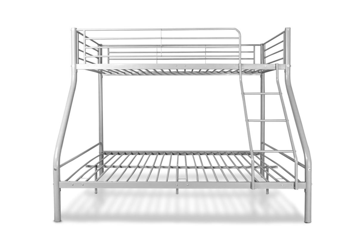 Litera matrimonial metálica para 3 personas, 200x145x96cm color gris ...