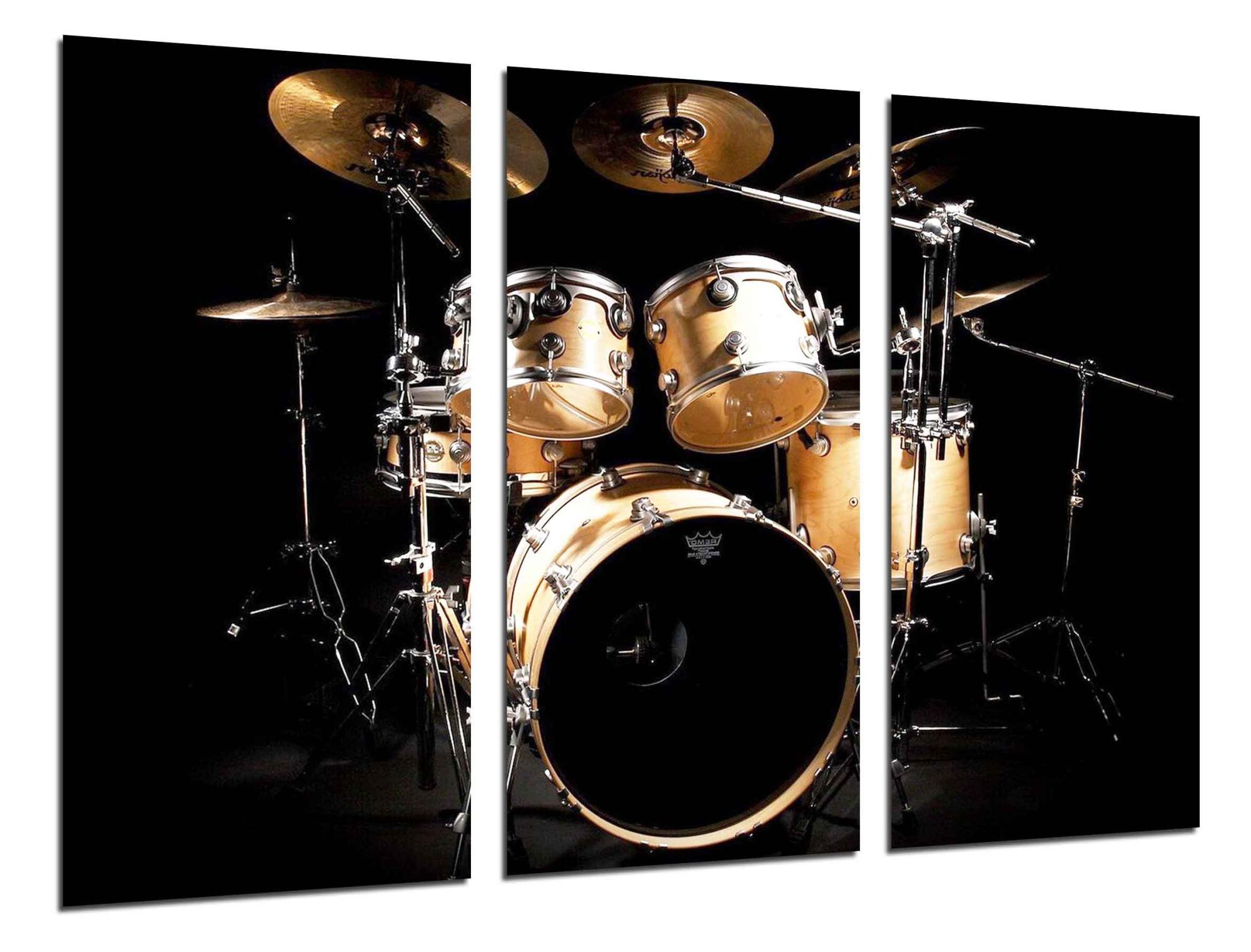 Musique, Instrument De Batterie, Rock, tirage photographique sur bois ...