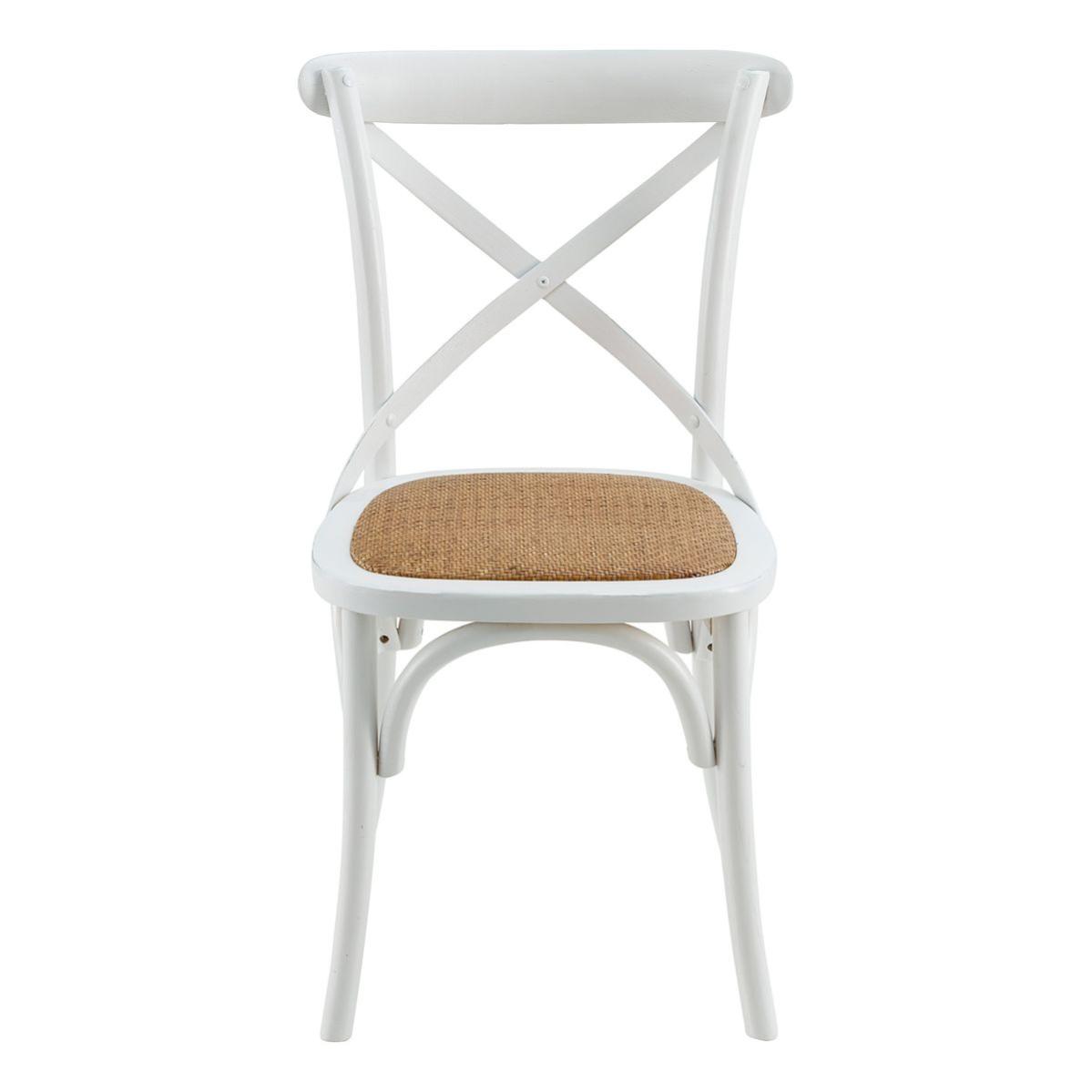 Chaise en bois blanche Villa Florence - Bistrot | Leroy Merlin