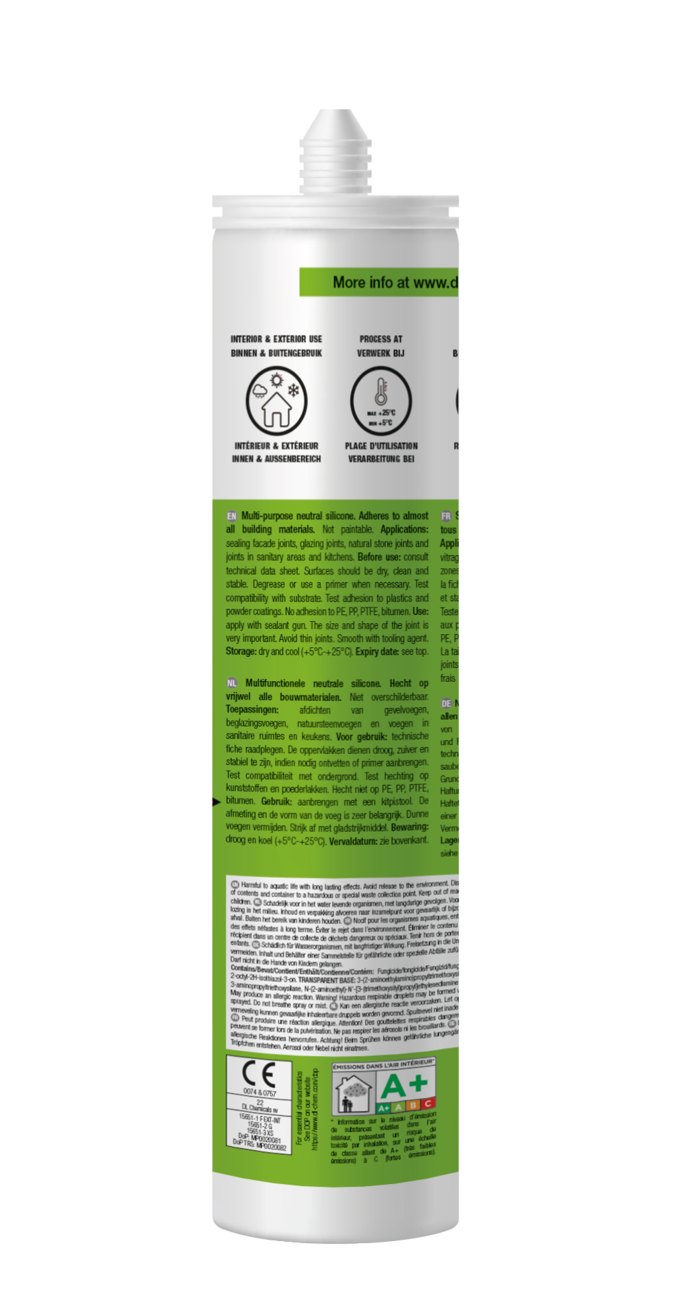 Silicone REXON Tout usage 290ml - Gris anthracite RAL 7016 - Mastic d ...