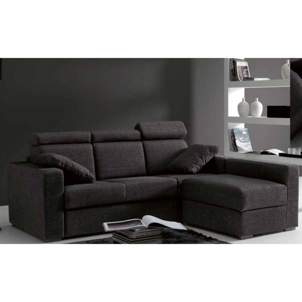 Angle FASTER 2-3 places ouverture express tissu tweed graphite 120cm ...