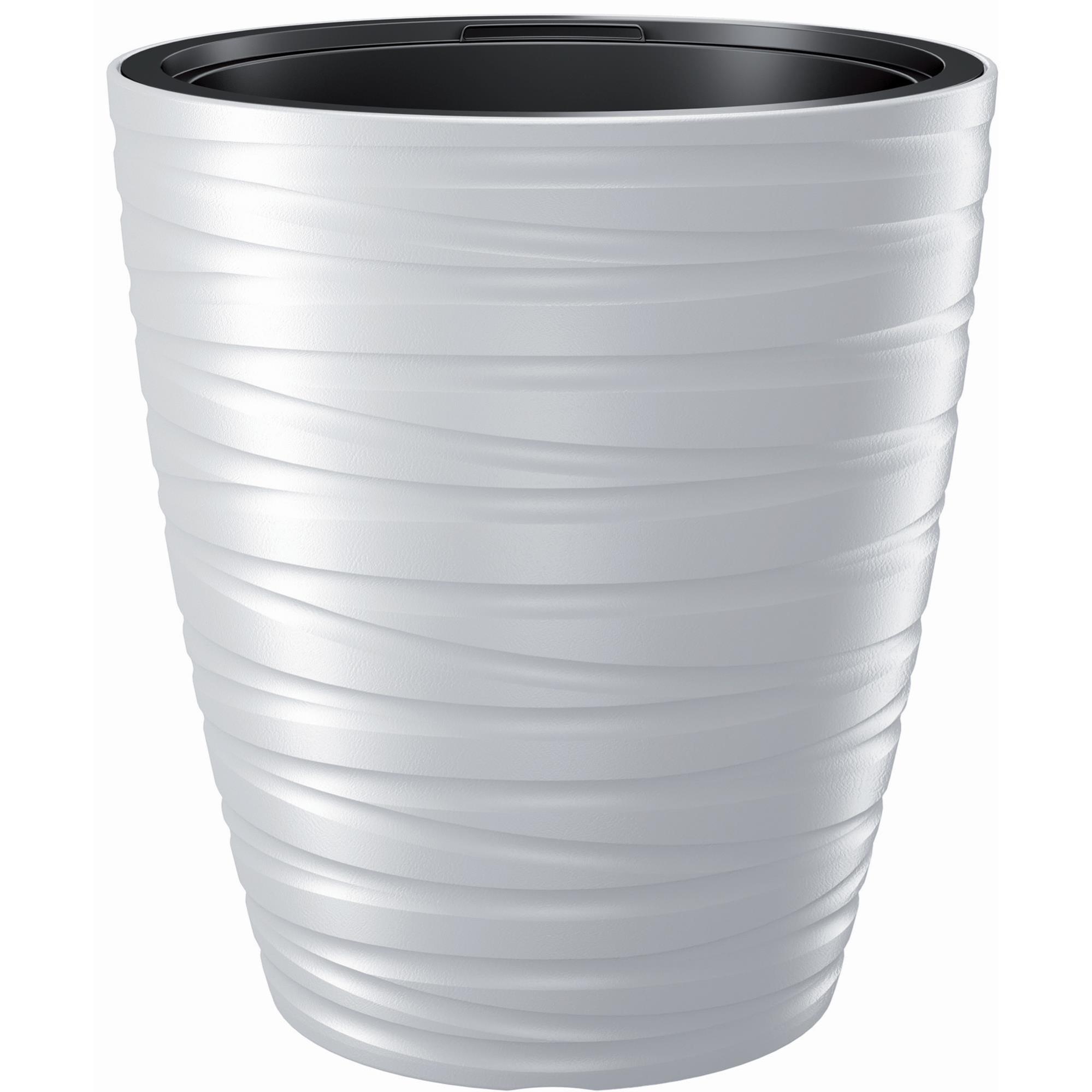 Maze pot en plastique blanc avec réservoir 68L Maze 47,5 (L) x 47,5 (l ...