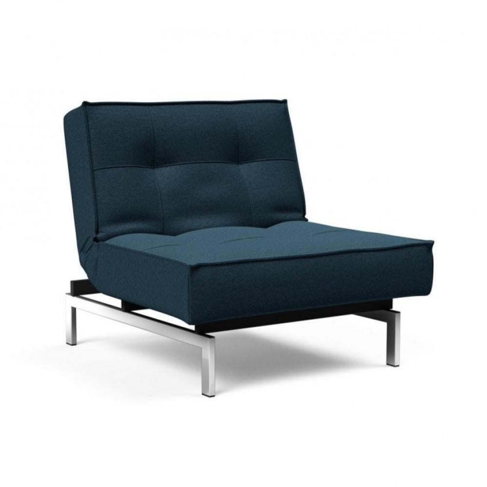 INNOVATION LIVING Fauteuil design SPLITBACK CHROME convertible lit 90* ...