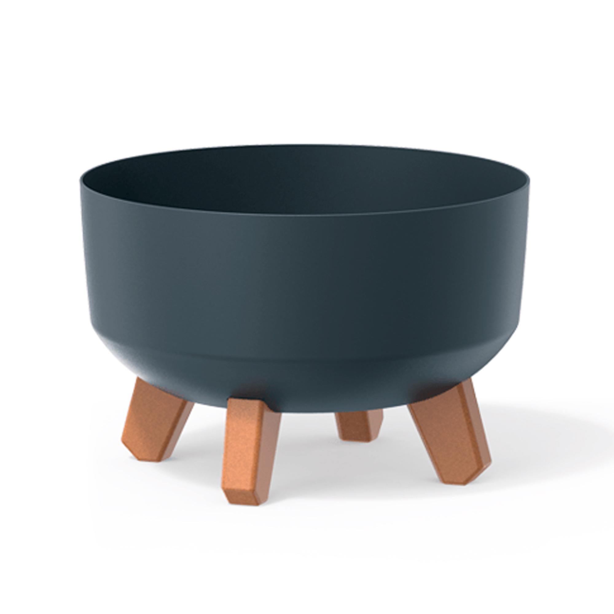 Pot de fleurs bas 3,8L avec pieds amovibles et insert 235 mm ...