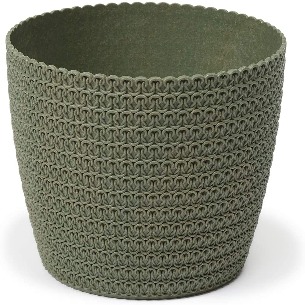 Macetero MAGNOLIA Eco 220 mm - Verde bosque | Leroy Merlin