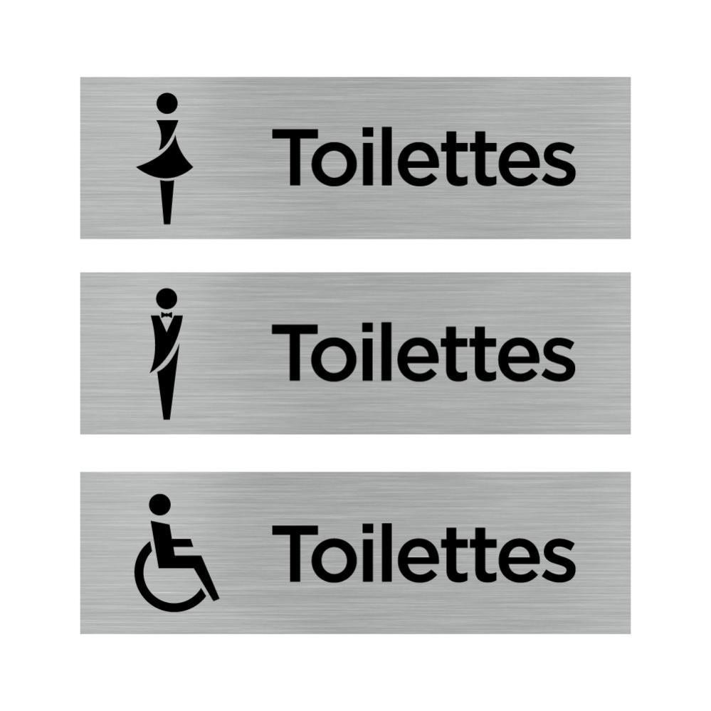 Pictogramme WC Lot de 3 pictogrammes Toilettes Matière Adhesif | Leroy ...