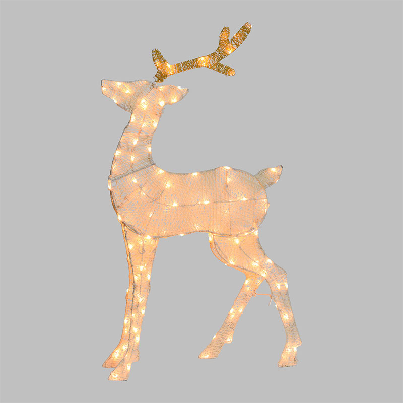 Renna di Natale luminosa 2D Led bianco caldo H100 Lotti | Leroy Merlin