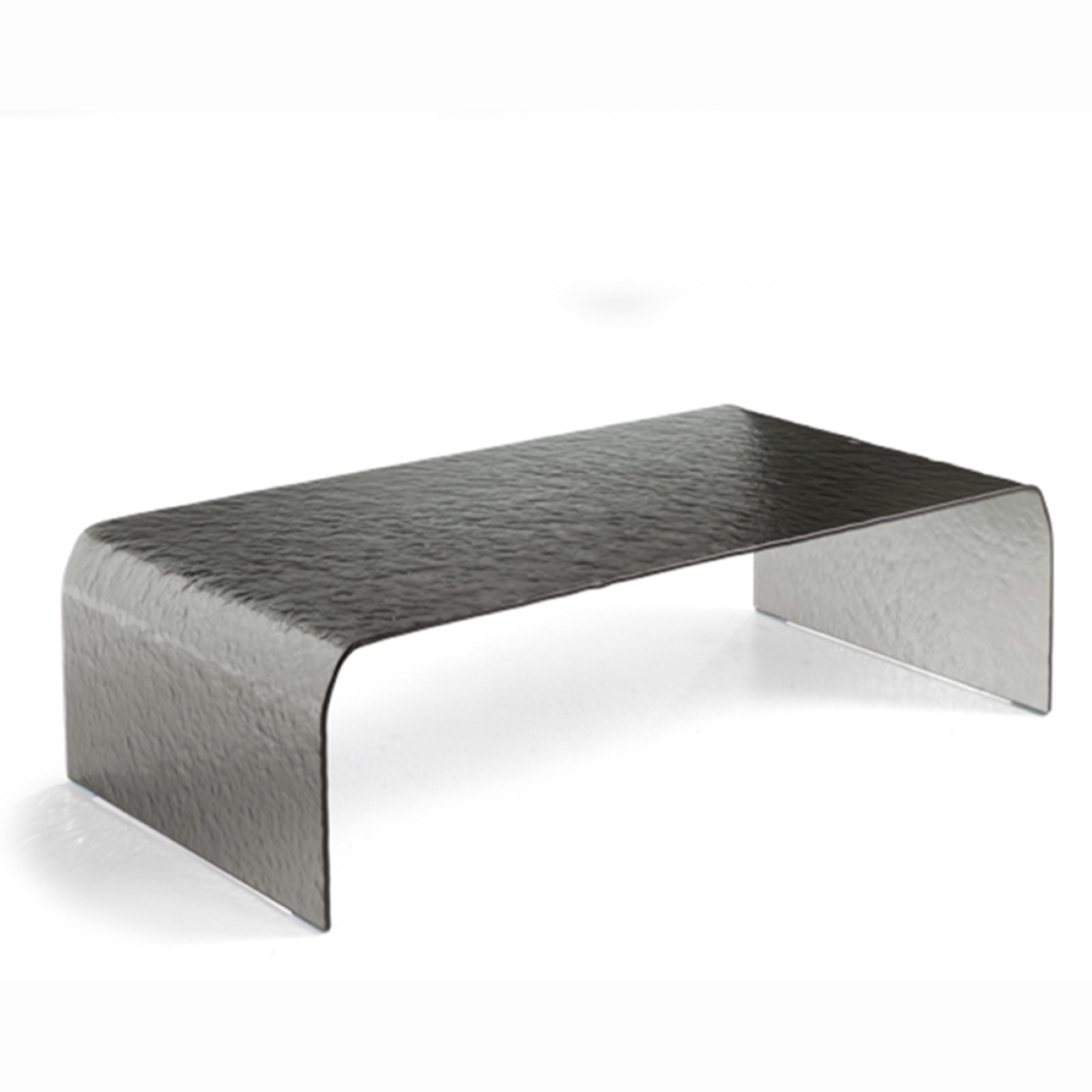 Tavolino soggiorno in vetro curvato temperato fumè - GIANO | Leroy Merlin
