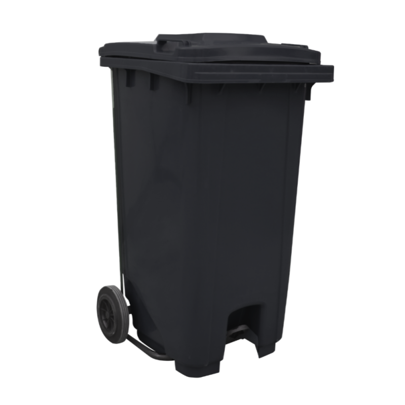 Contenedor Basura Reciclaje 240 litros con Pedal, Ruedas y Mango ...