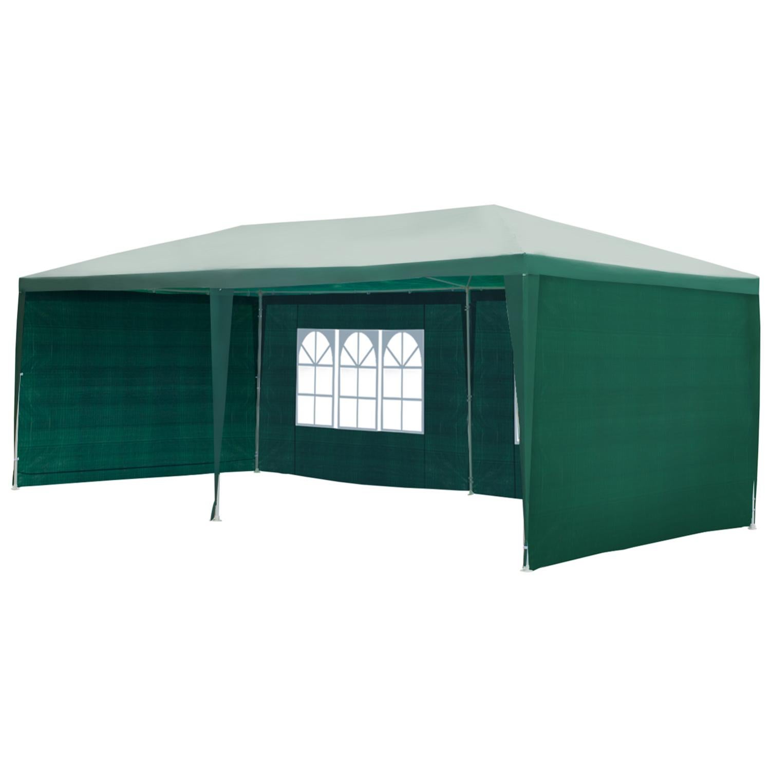 Carpa jardín con 4 paredes laterales Outsunny 6x3x2,5 m verde | Leroy ...