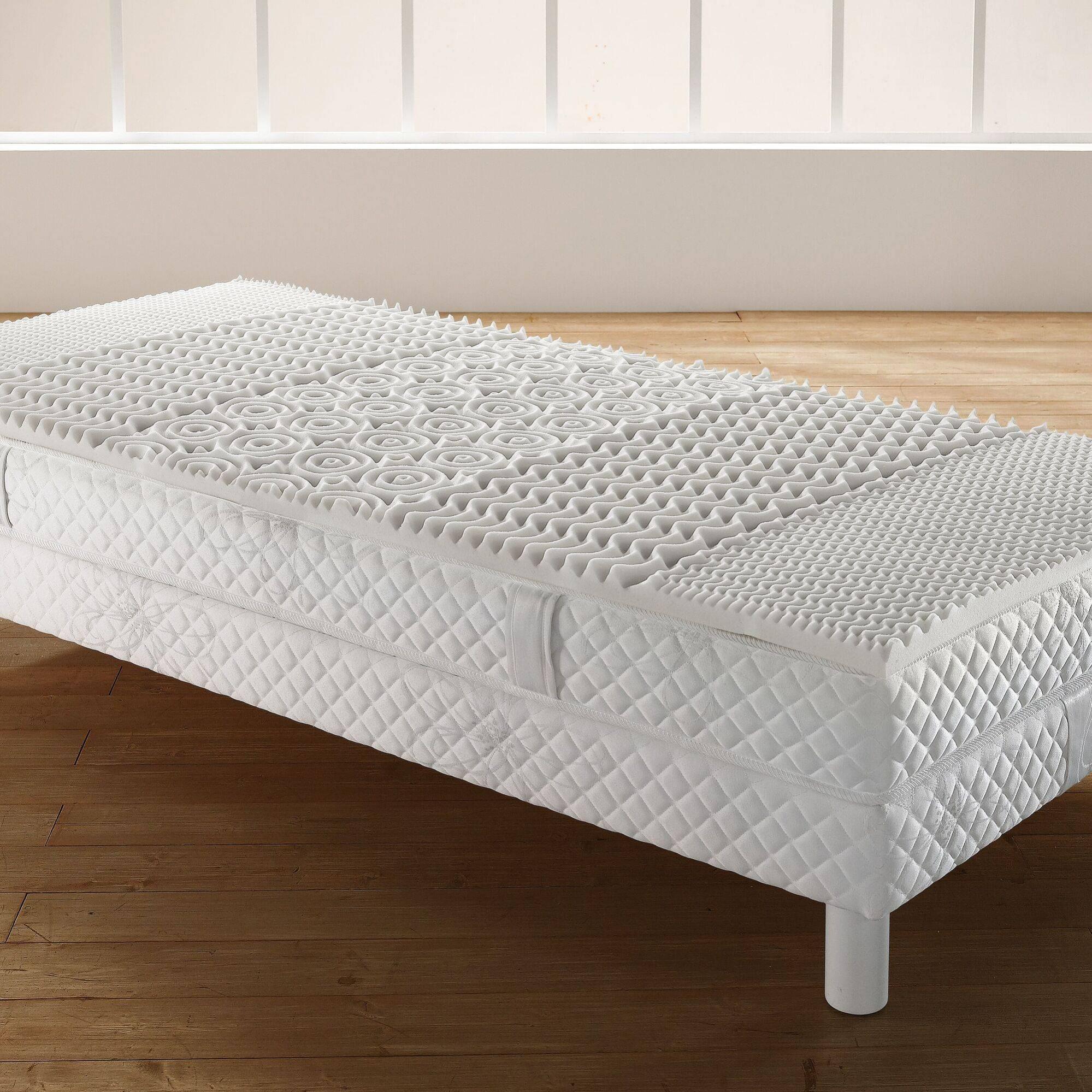 Surmatelas mousse visco 5 zones de confort CAMIF-140 x 190 cm- | Leroy ...