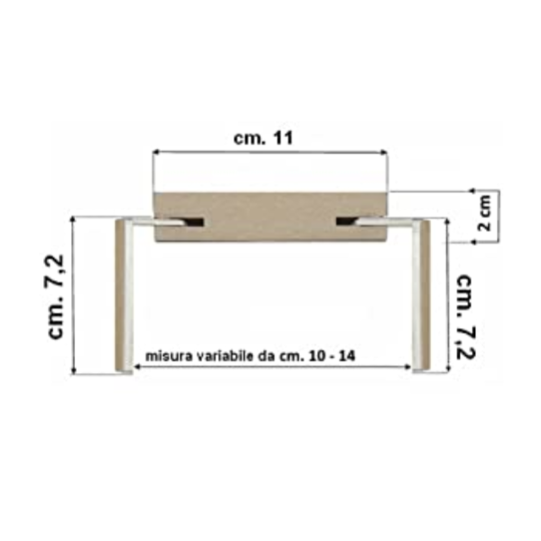 TELAIO DI PASSAGGIO PIATTO COLORE PALISSANDRO WHITE 97x213cm TAGLIABILE ...