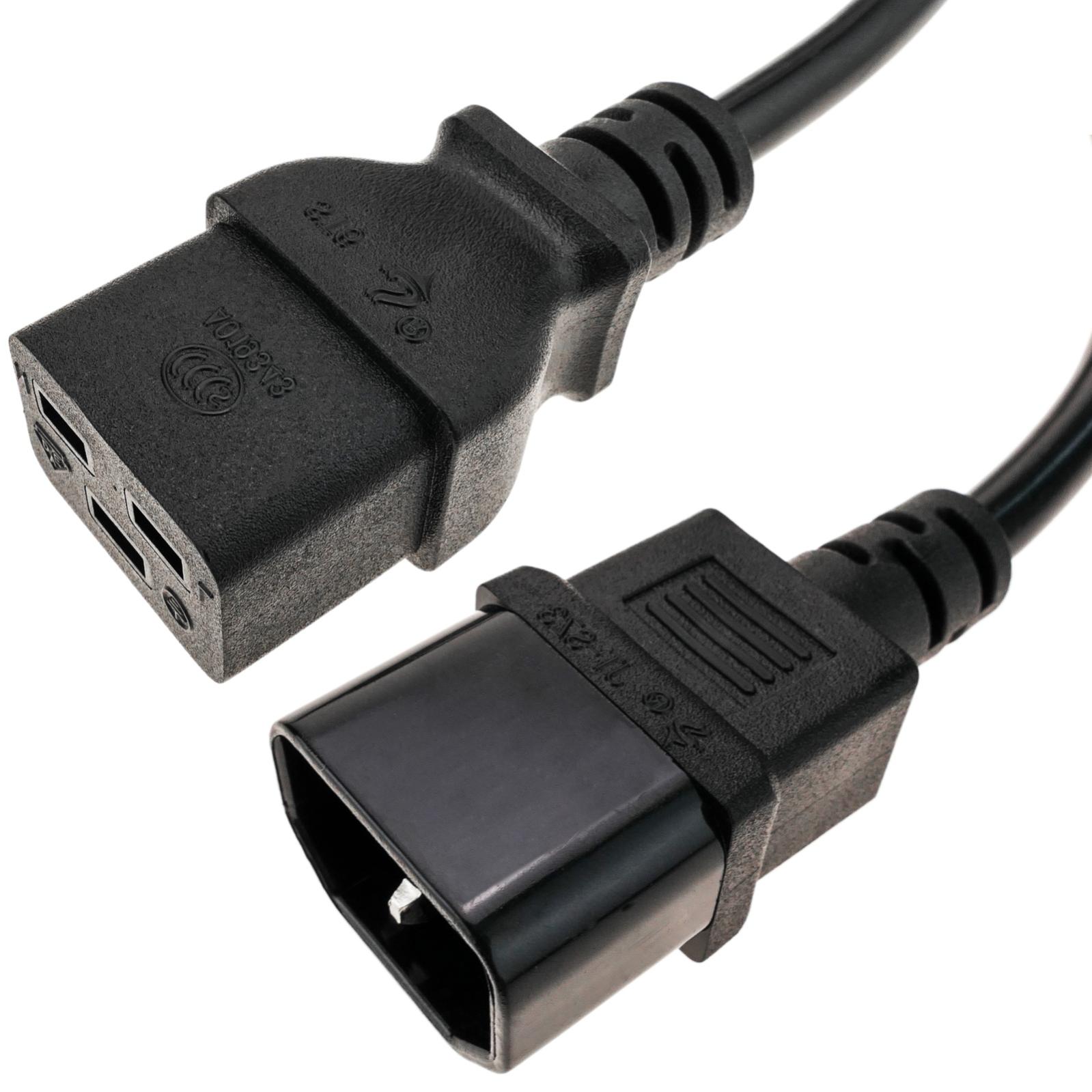 Câble d'alimentation noir 3m C19 femelle-C14 mâle | Leroy Merlin