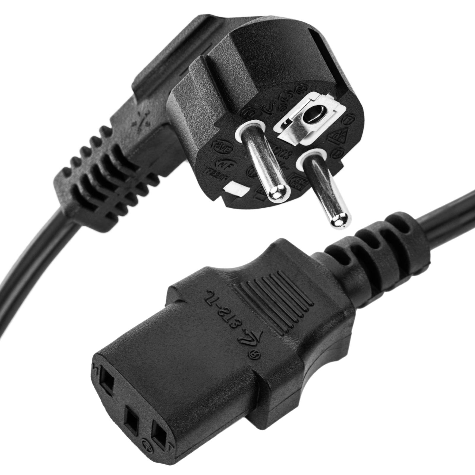 Câble d'alimentation IEC60320 C13-femelle vers Schuko-mâle 30 cm ...