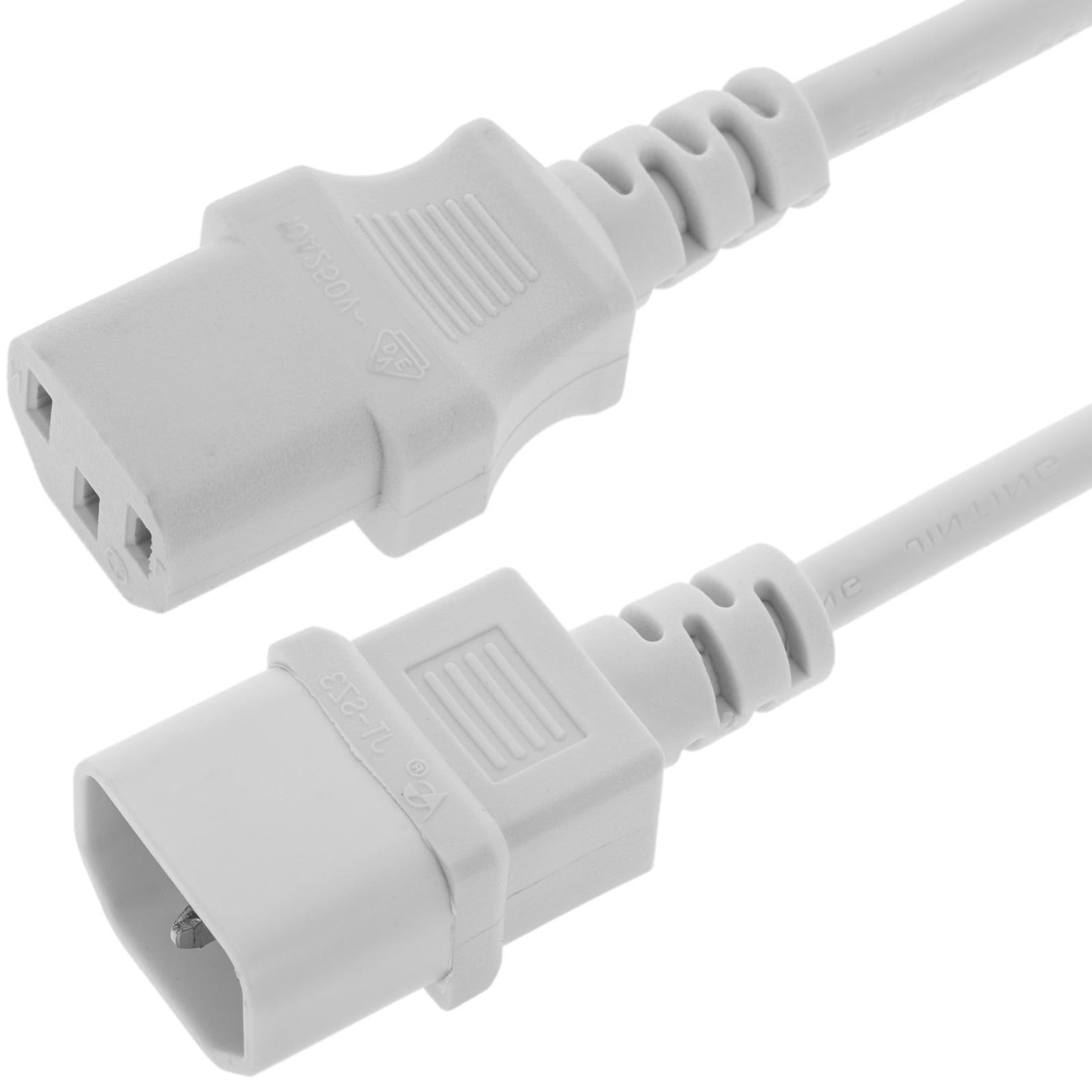 Cable de alimentación blanco 1,8m C13-C14 | Leroy Merlin