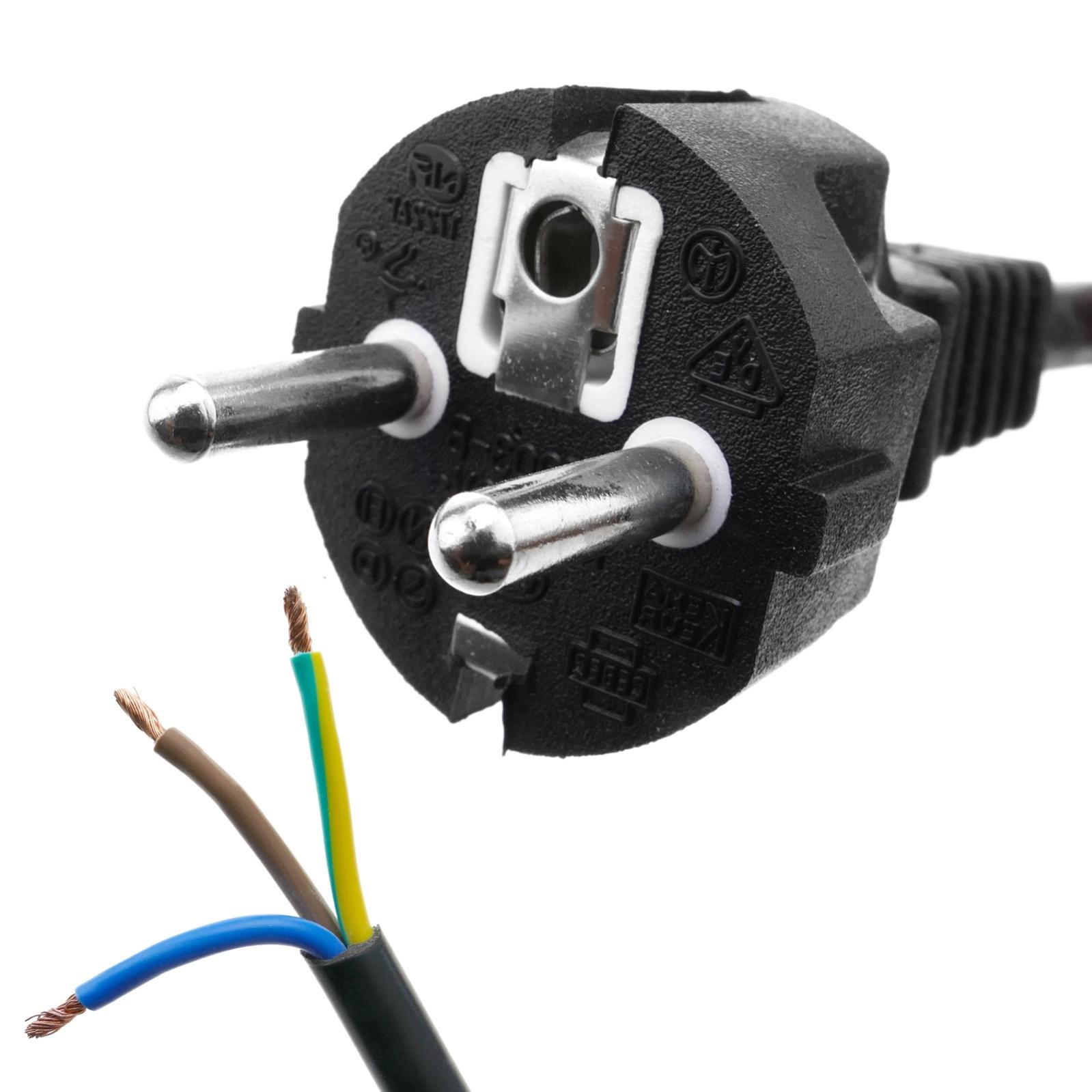 Câble d'alimentation électrique H05VV-F (SCHUKO-M droit aux bornes) de ...