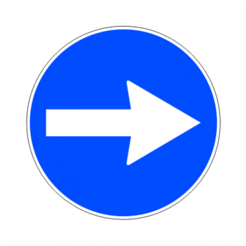 Disque Obligatoire Direction Droite | Leroy Merlin