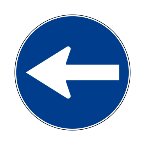 Disque Obligatoire Direction Vers La Gauche | Leroy Merlin