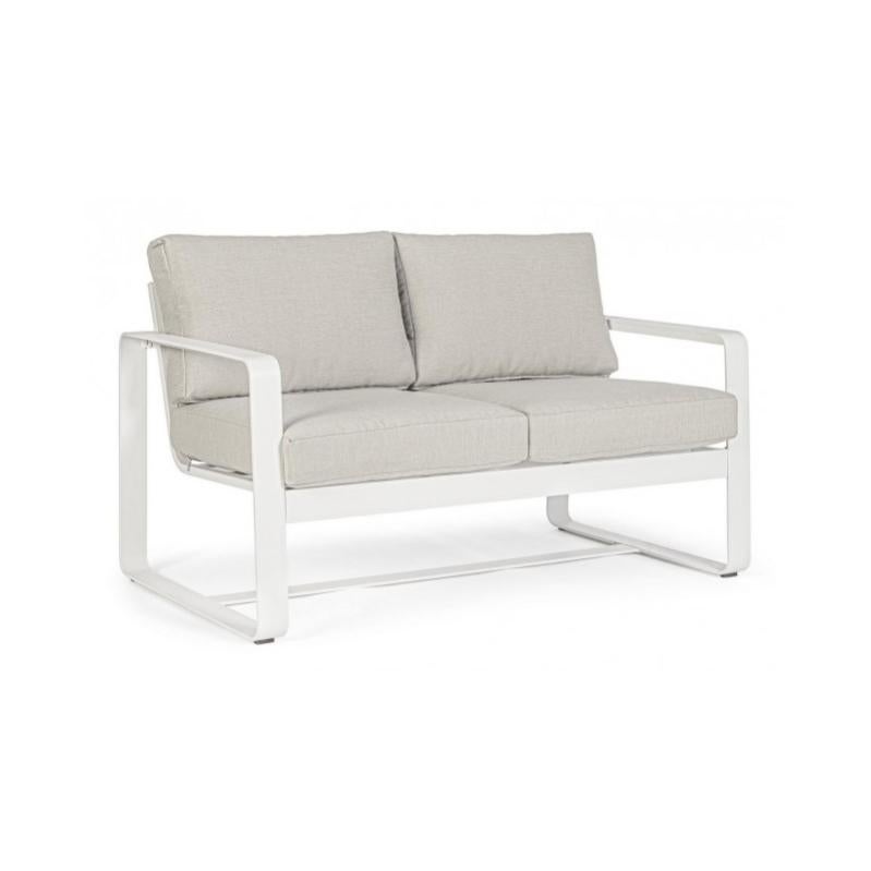 Divano per esterno due posti Bianco MERRIGAN 134x78x h84 cm | Leroy Merlin